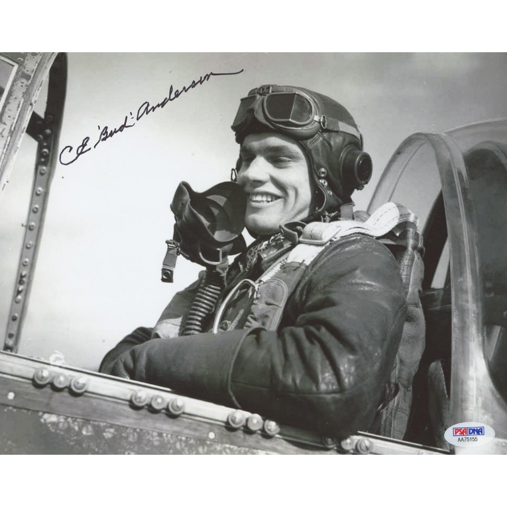 Clarence Emil 'Bud' Anderson Signed 8x10 Photo (PSA COA) | Pristine Auction