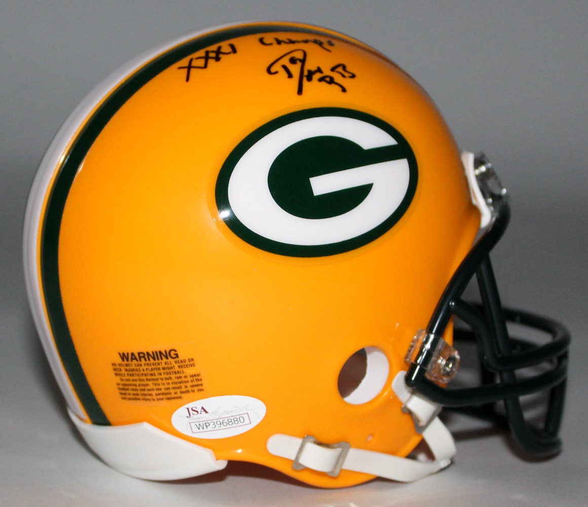 Don Beebe Signed Packers Mini-Helmet Inscribed "XXXI Champs" (JSA COA ...
