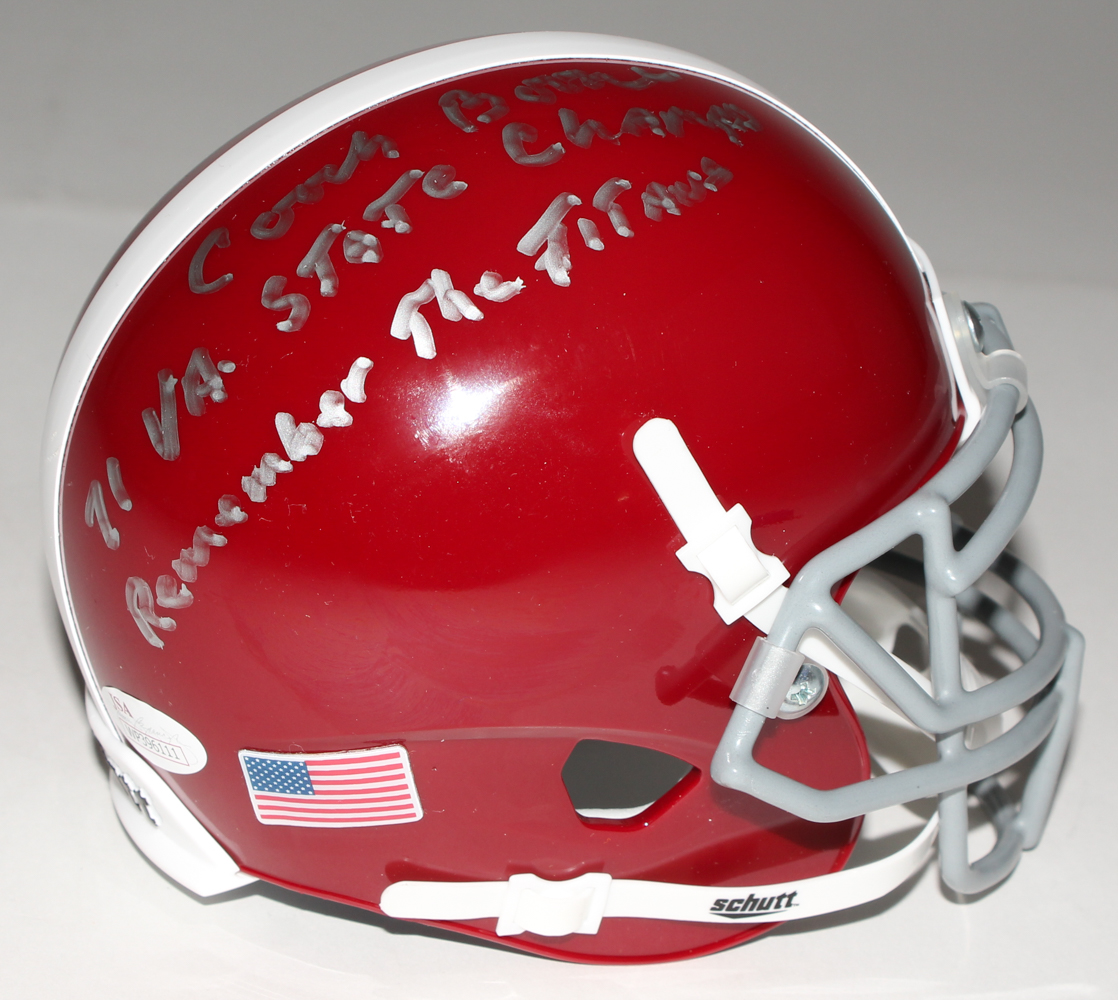 Herman "Coach" Boone Signed "Remember the Titans" Mini-Helmet Inscribed ...