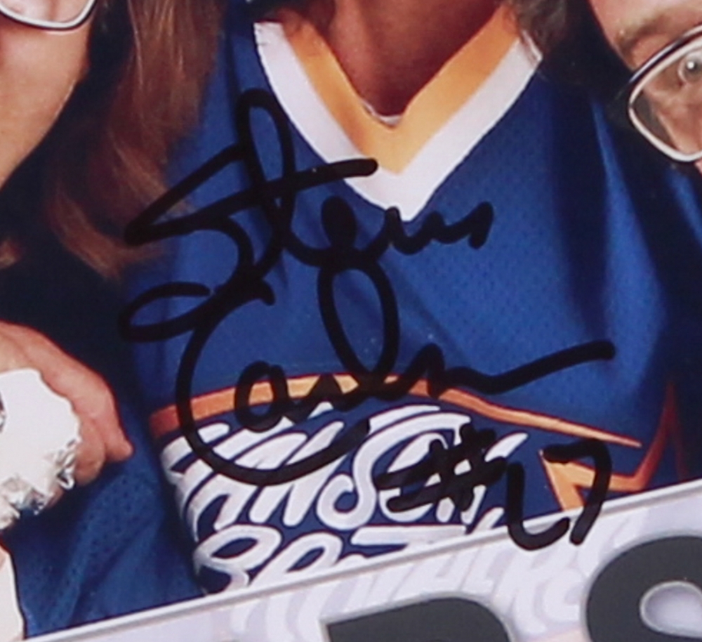 Steve Carlson, Jeff Carlson & Dave Hanson Signed "Slap Shot" 8x10 Photo (JSA COA) | Pristine Auction