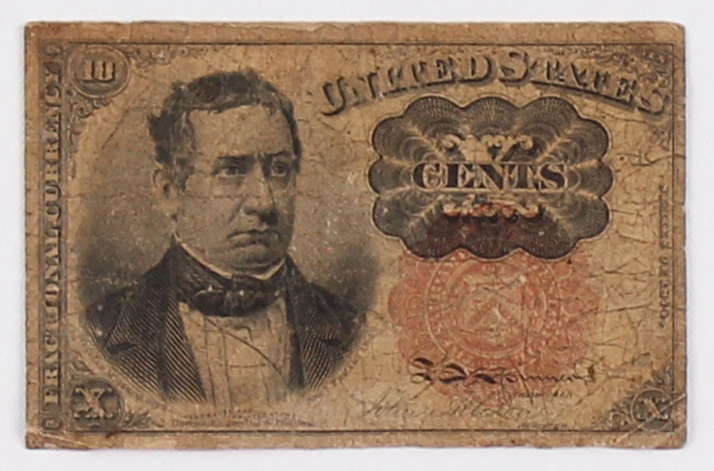 1874 United States ¢10 Ten-Cent Fractional Bank Note (Fifth Issue ...