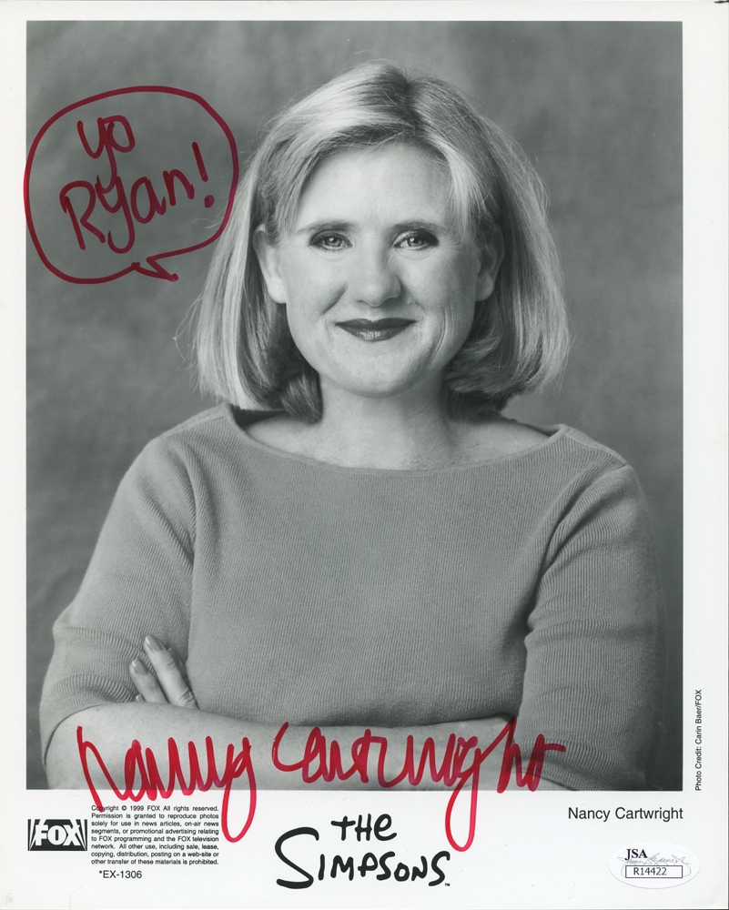 Nancy Cartwright Signed 8x10 "The Simpsons" Photo with Inscription (JSA ...