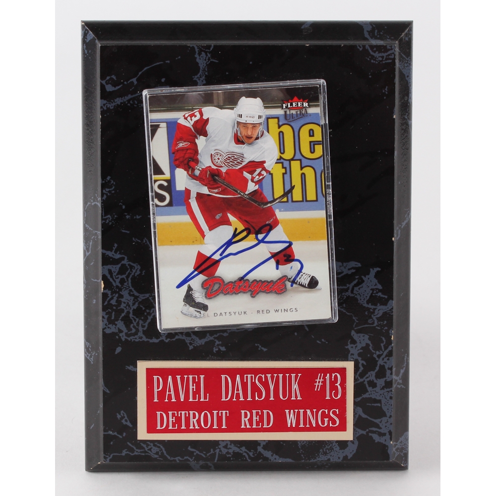 Pavel Datsyuk Signed Custom Plaque Display (JSA COA) | Pristine Auction