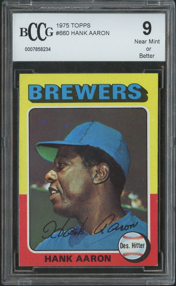 1975 Topps #660 Hank Aaron (BCCG 9) | Pristine Auction