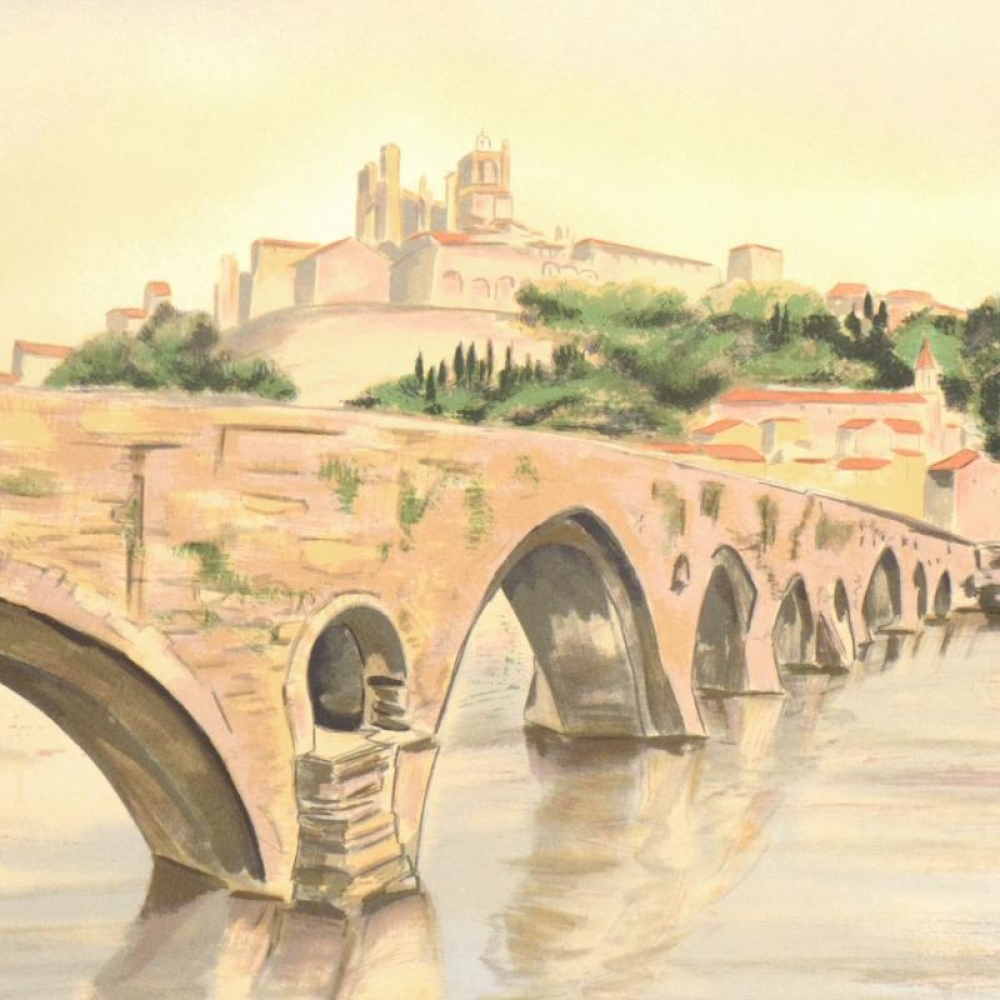 Victor Zarou Signed "Avignon" Limited Edition 21x29 Lithograph ...