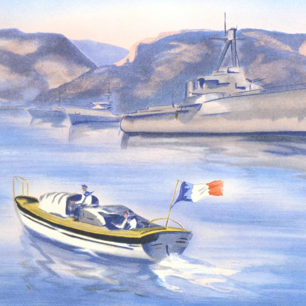 Victor Zarou Signed "Toulon" Limited Edition 21x29 Lithograph ...