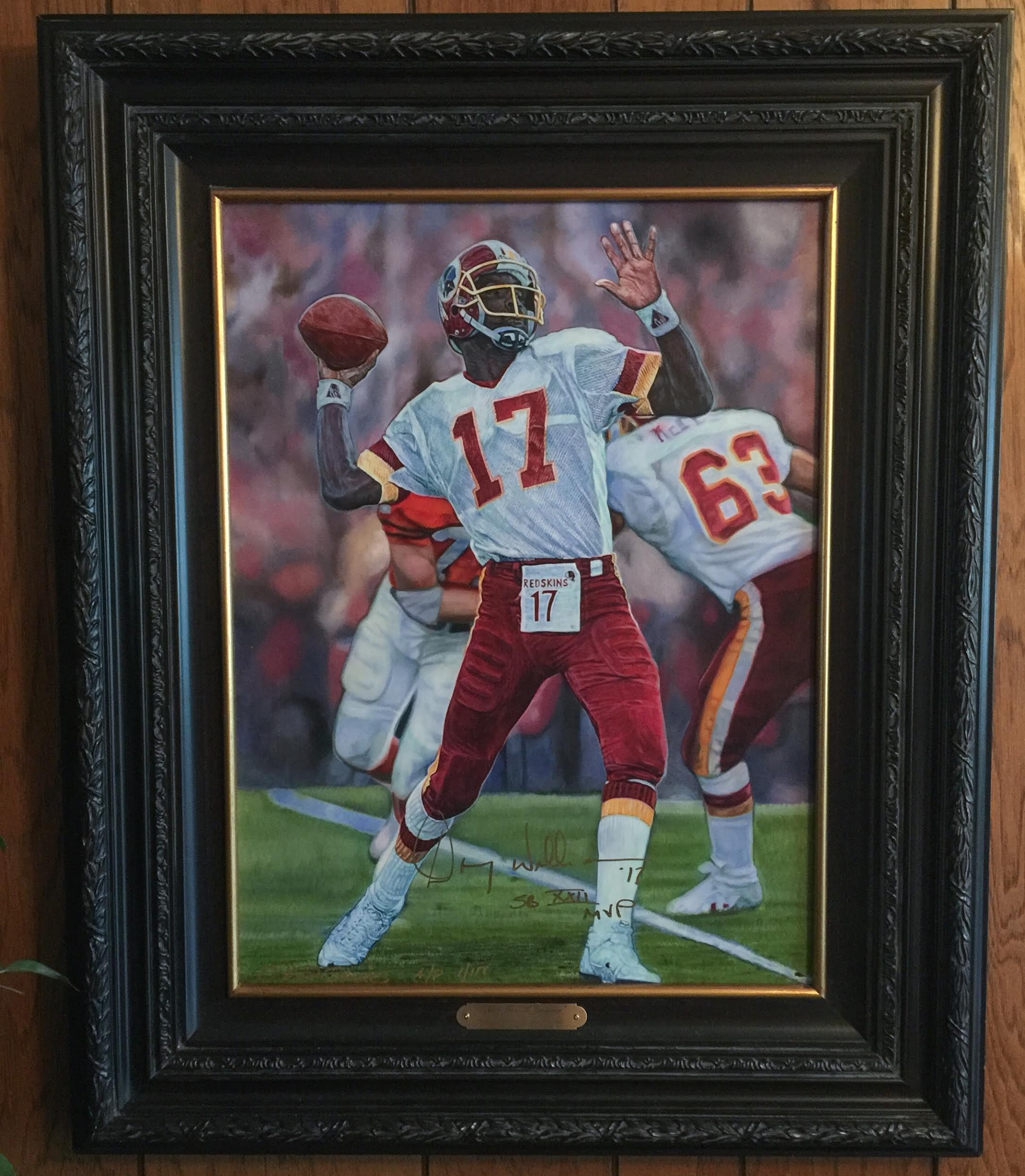 Doug Williams Signed Redskins Limited Edition 18" x 24" Custom Framed ...