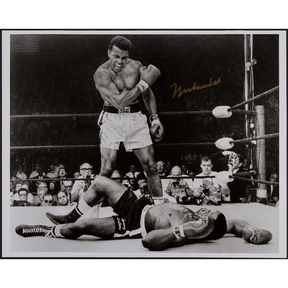 Muhammad Ali Signed "Standing Over Sonny Liston" 16x20 Photo (JSA ALOA ...