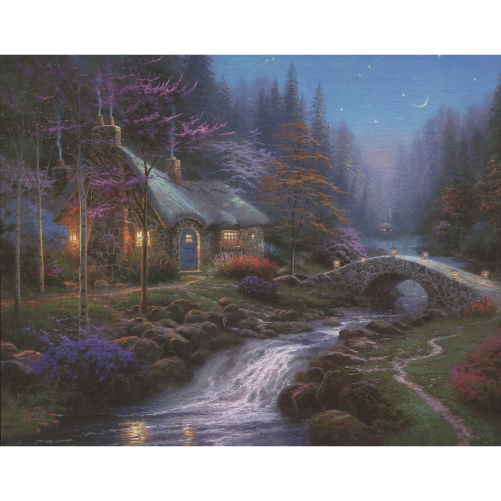 Thomas Kinkade "Twilight Cottage" 8" x 10" Fine Art Print | Pristine ...