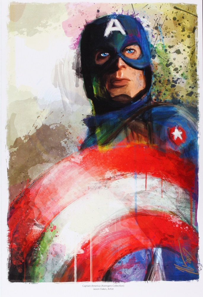 Jason Oakes - "Captain America" Signed Avengers Collection 13" x 19 ...