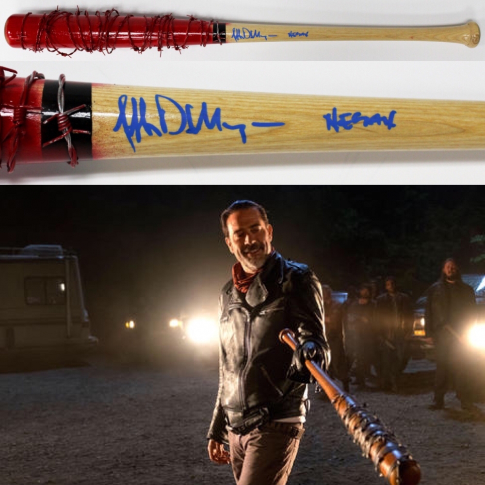 Jeffrey Dean Morgan Signed The Walking Dead "Lucile" Barbed Wire Prop ...