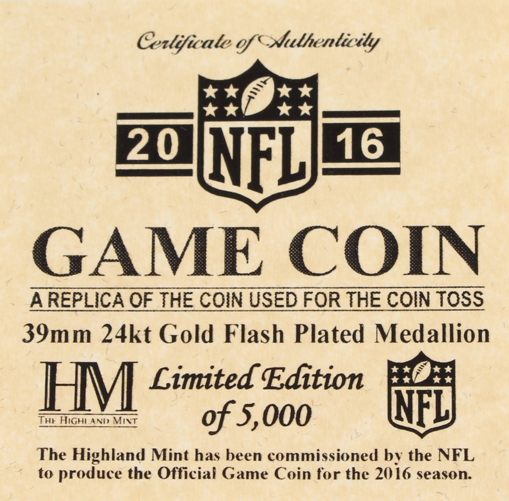 2016 Cowboys 24kt Flash Plated Gold Commemorative Coin from Highland ...