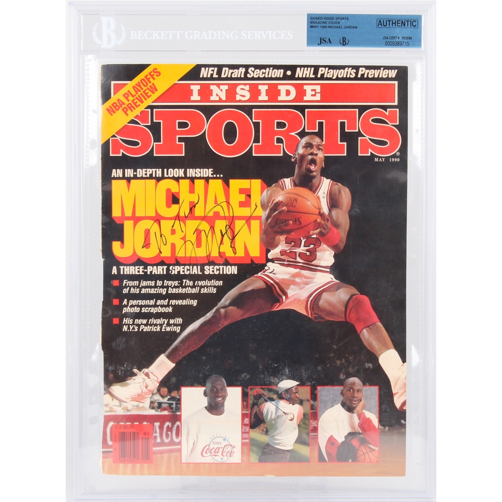 Michael Jordan Inside Sports Magazine Cover Inscribed "To Tim" (BGS ...