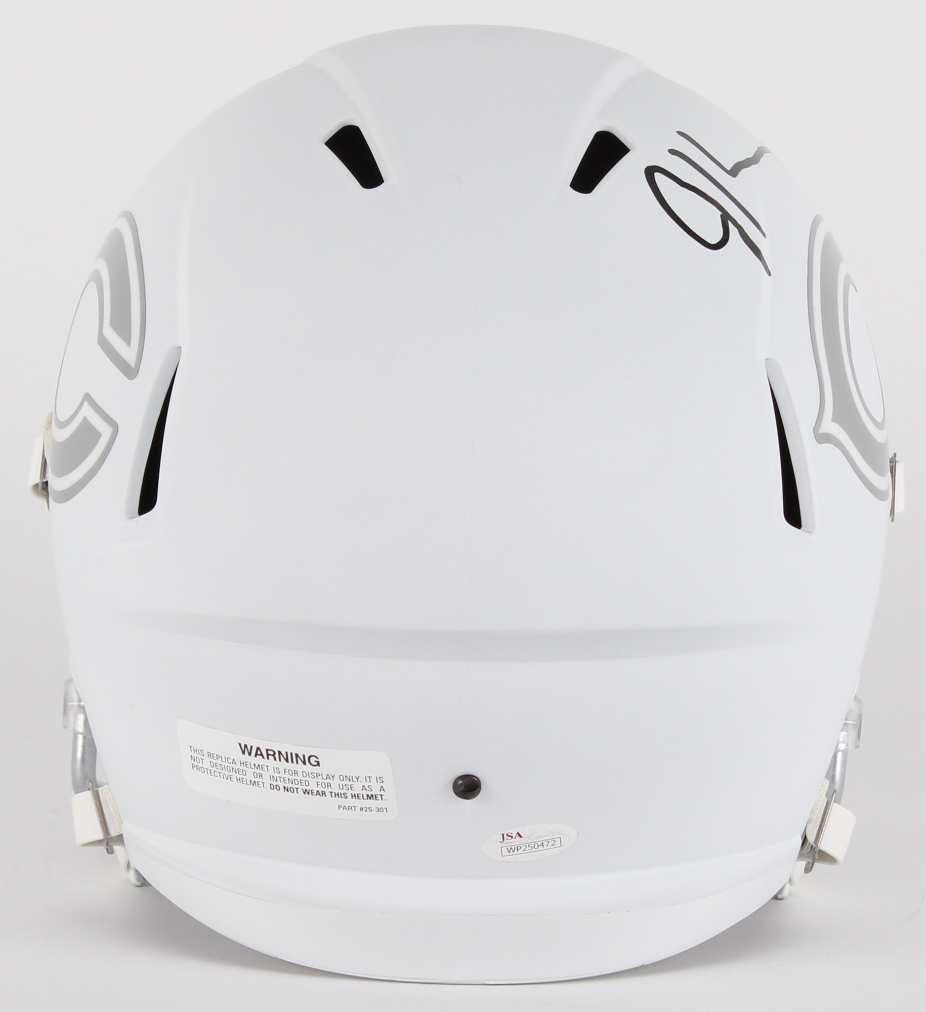 Jordan Howard Signed Bears Full-Size Custom Matte White Speed Helmet ...