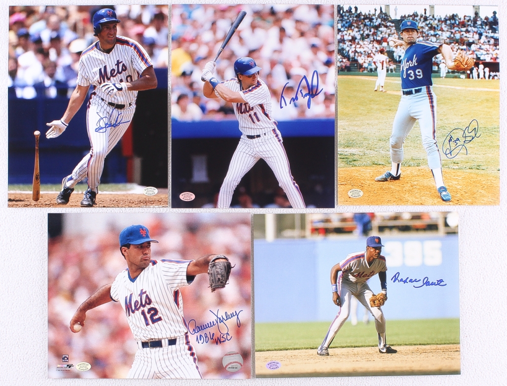 Lot of (5) Signed 1986 Mets 8x10 Photos with Dave Magadan, Rafael ...
