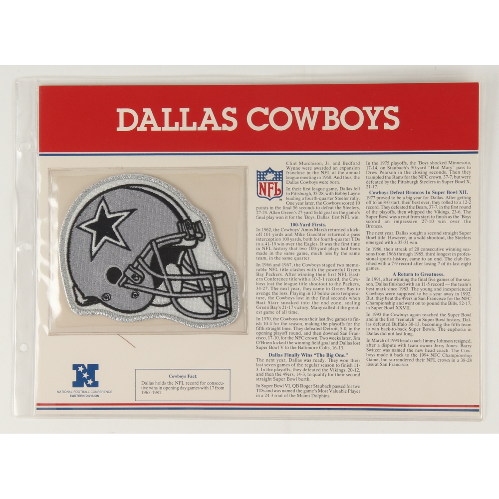 Willabee & Ward Official Dallas Cowboys Patch Card with 9" x 12 ...