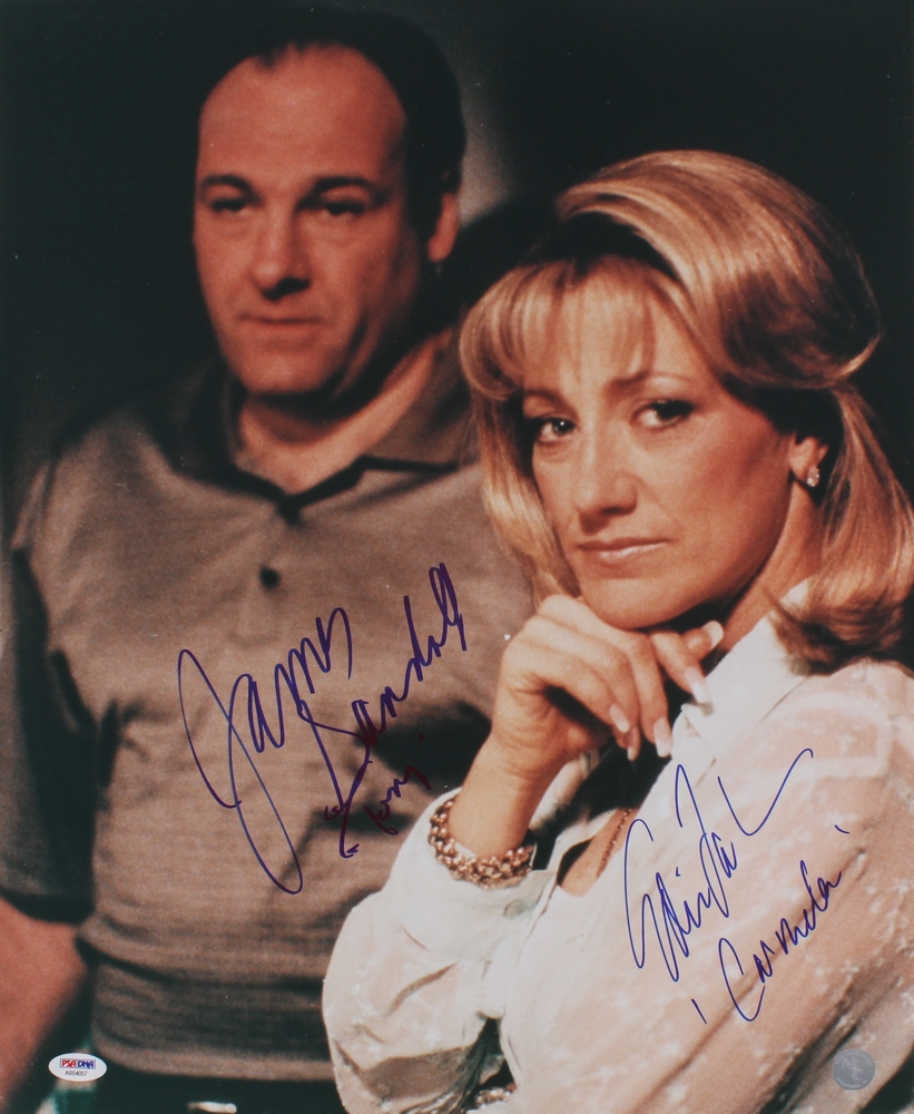 James Gandolfini & Edie Falco Signed "The Sopranos" 16x20 Photo ...