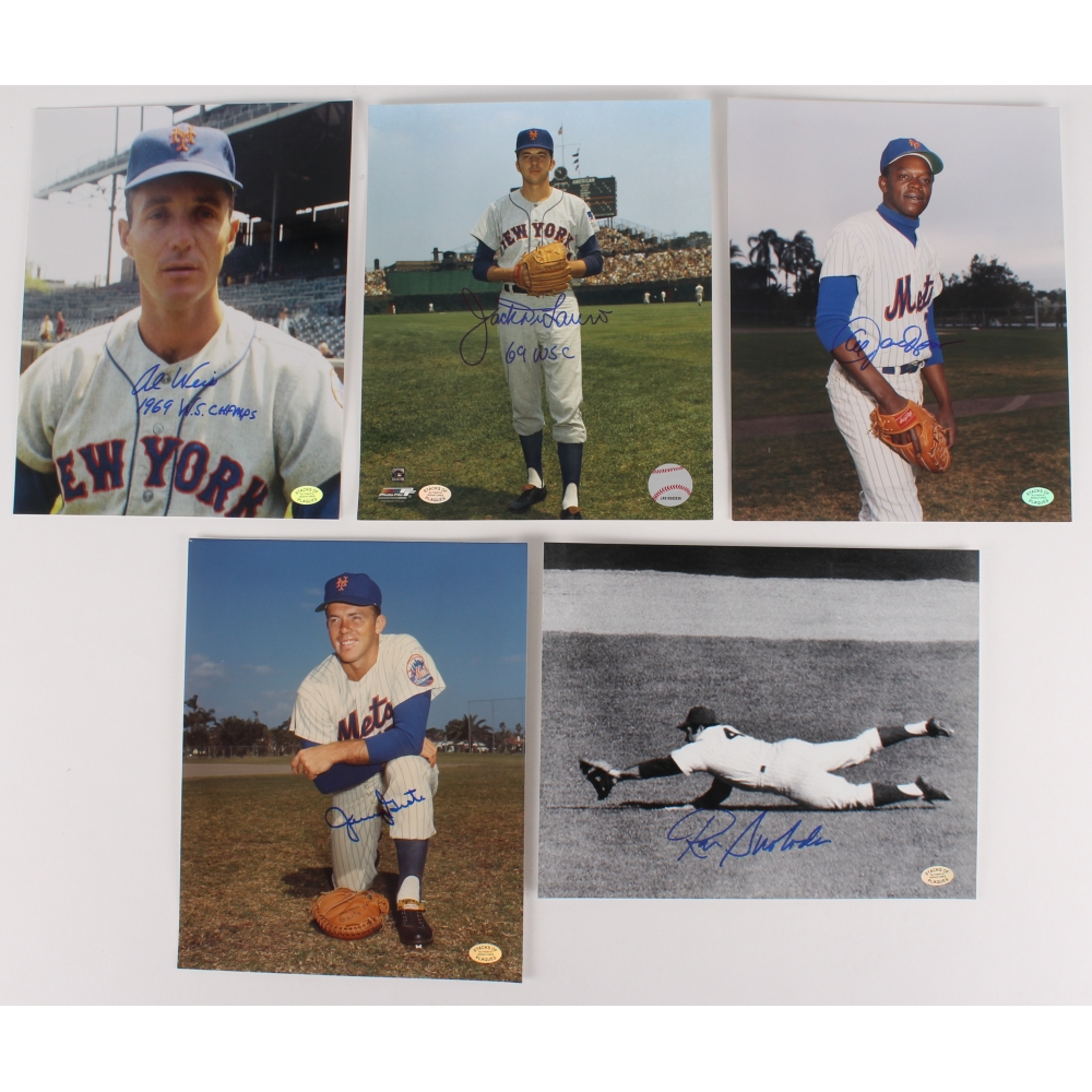 Lot of (5) Signed Mets 8x10 Photos with Al Weiss, Jack Dilauro, Jerry ...