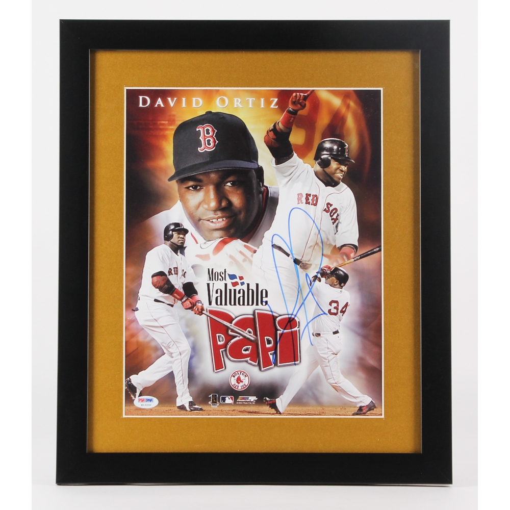 David Ortiz Signed Red Sox "Most Valuable Papi" 16" x 19" Custom Framed ...