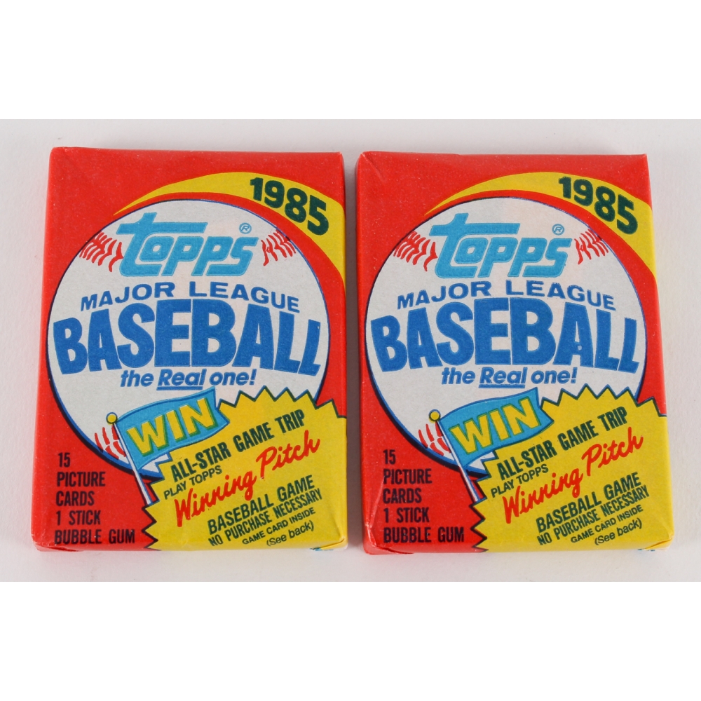 Lot of (2) 1985 Topps Baseball Wax Packs of (15) Cards | Pristine Auction