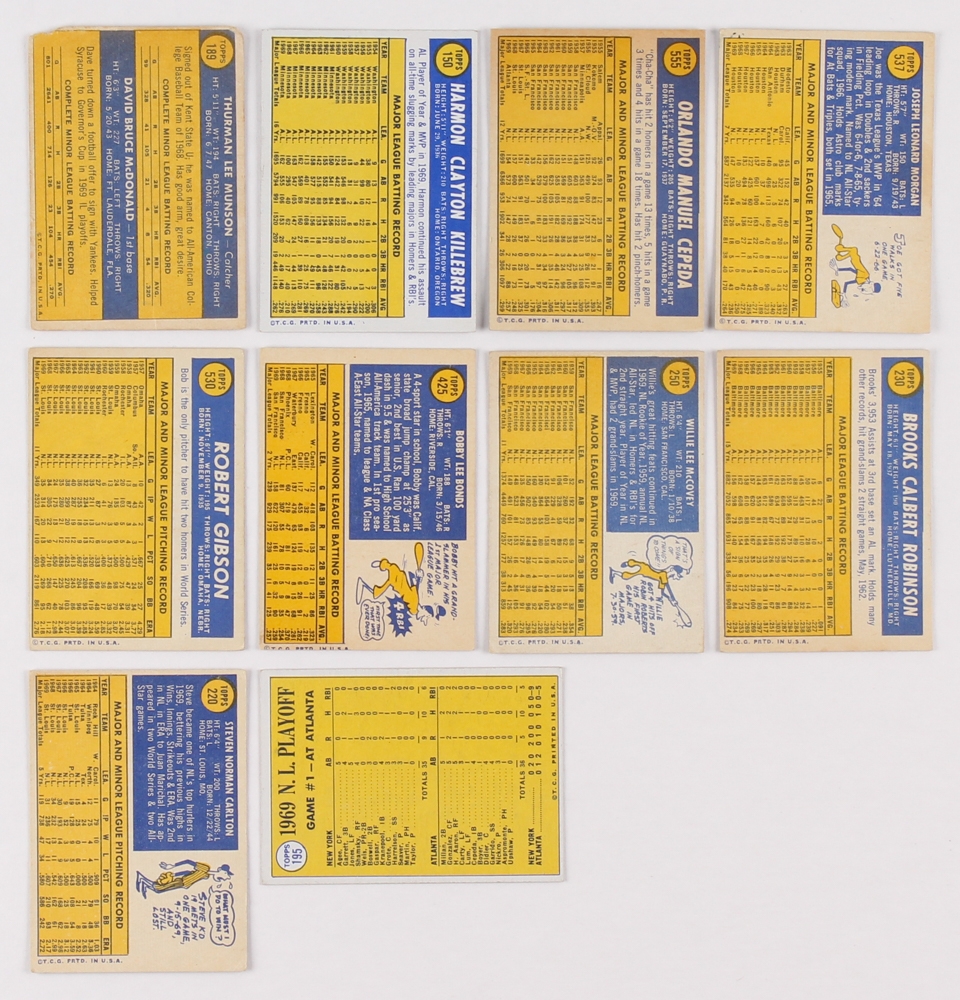 Lot of (10) 1969 Topps Baseball Cards | Pristine Auction