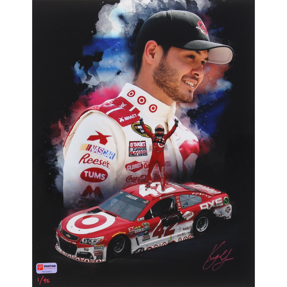 Kyle Larson Signed NASCAR "2016 Michigan Win" Limited Edition 11x14 ...