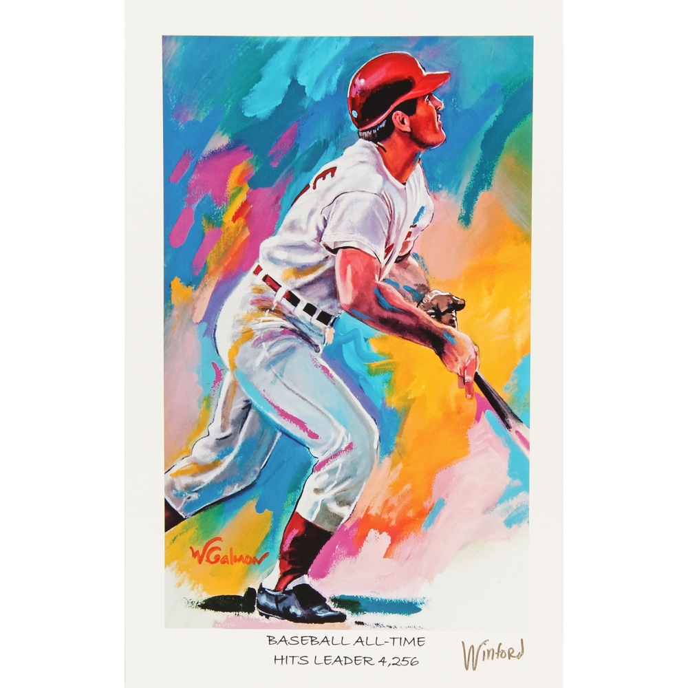 Pete Rose 11x17 "Baseball All-Time Hits Leader 4,256" Signed Winford ...