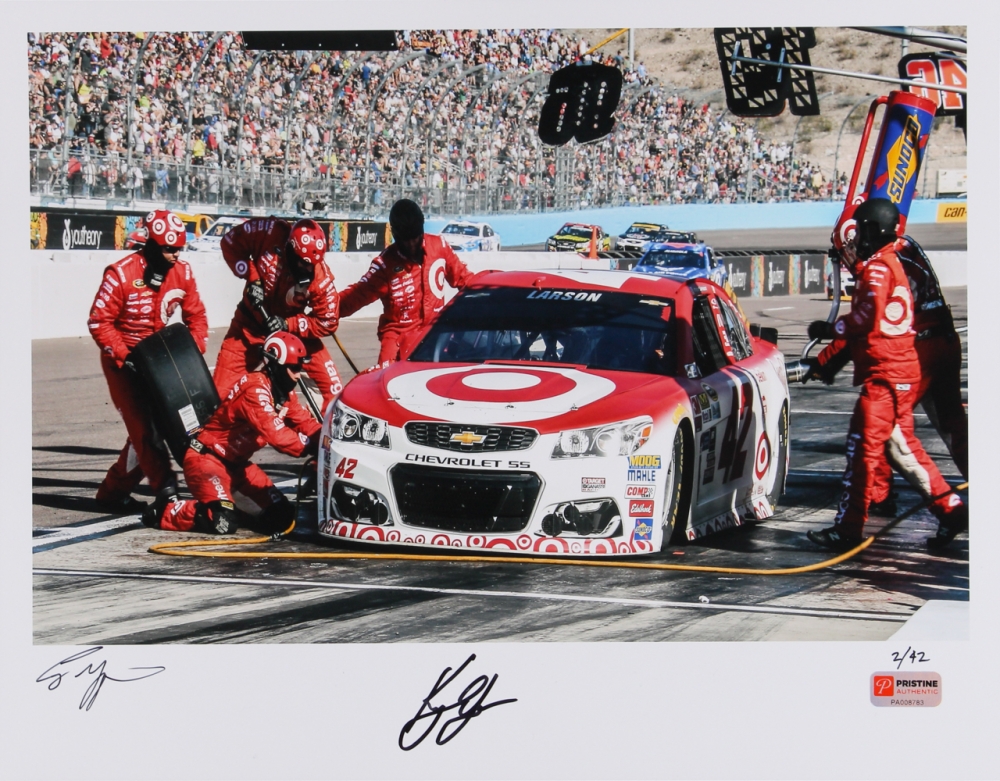 Kyle Larson Signed NASCAR Limited Edition 11x14 Photo #/42 (PA COA ...
