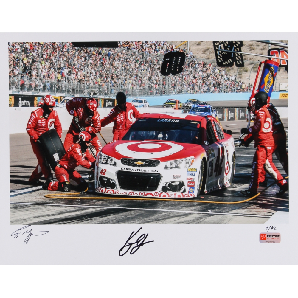 Kyle Larson Signed NASCAR Limited Edition 11x14 Photo #/42 (PA COA ...