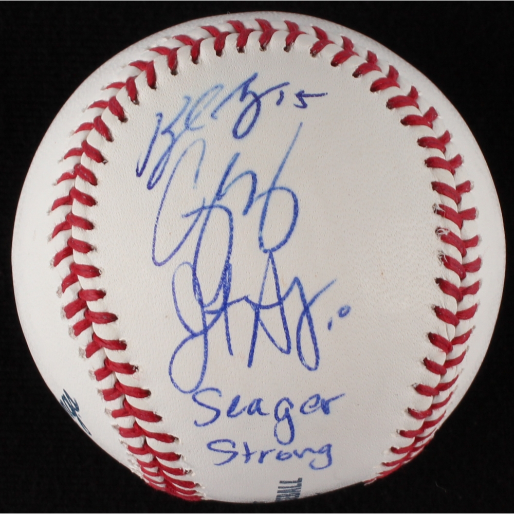 Corey Seager, Kyle Seager & Justin Seager Signed Official OML Baseball ...