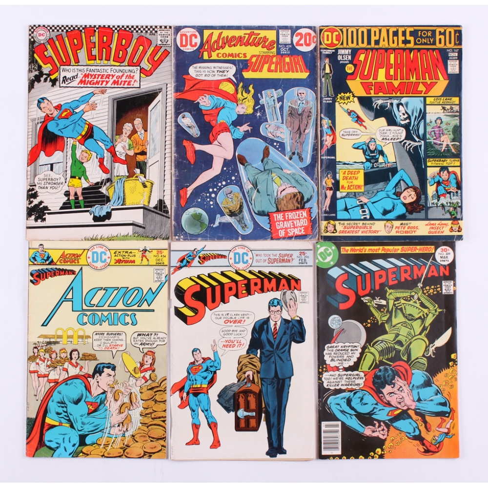 Lot of (6) Vintage DC Comic Books with 1967 Superboy #137, 1972 ...