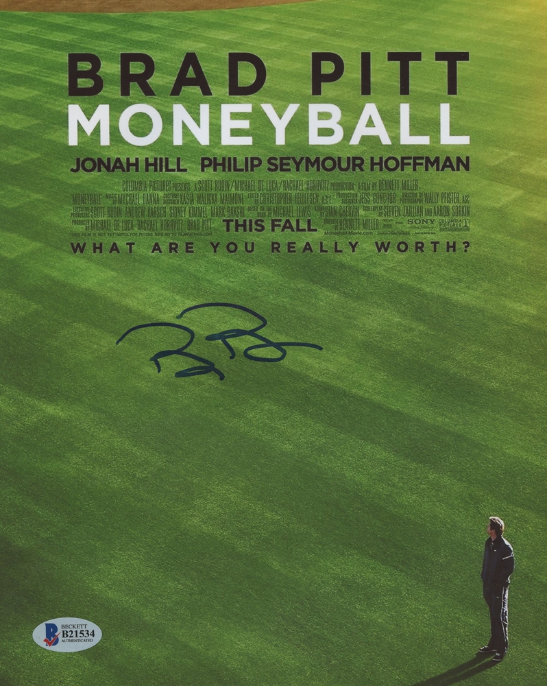 Brad Pitt Signed "Moneyball" 8x10 Photo (Beckett COA) | Pristine Auction