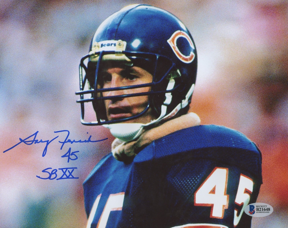 Gary Fencik Signed Bears 8x10 Photo Inscribed "SB XX" (Beckett COA ...