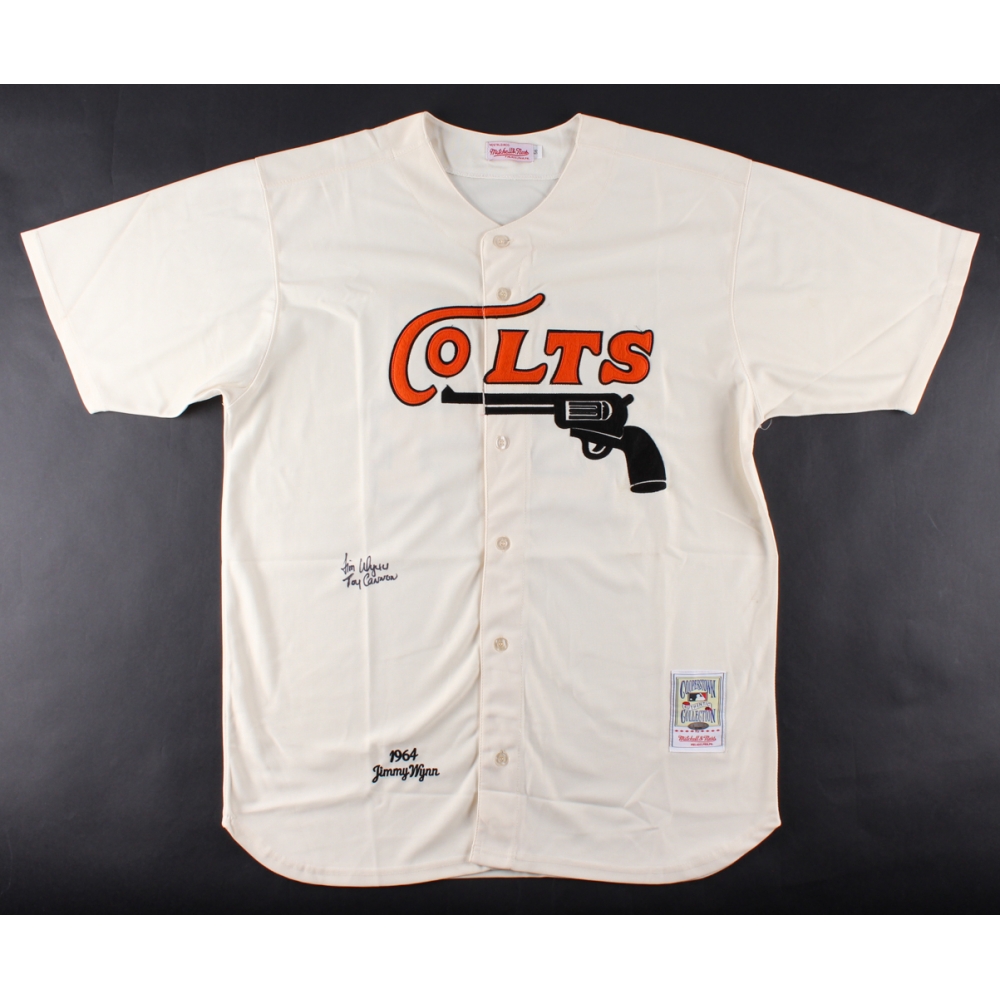 Jimmy Wynn Signed Authentic Mitchell & Ness Houston Colt .45s Throwback ...
