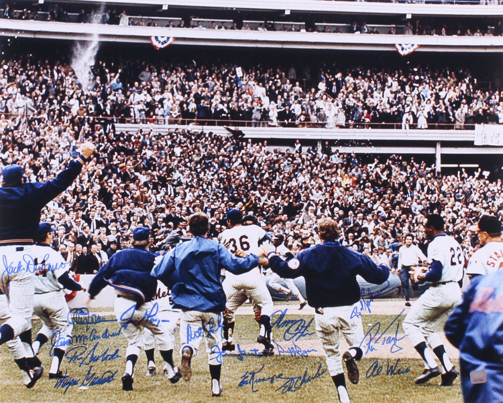 1969 Mets 16x20 Photo Team-Signed by (15) with Duffy Dyer, Ed Charles ...