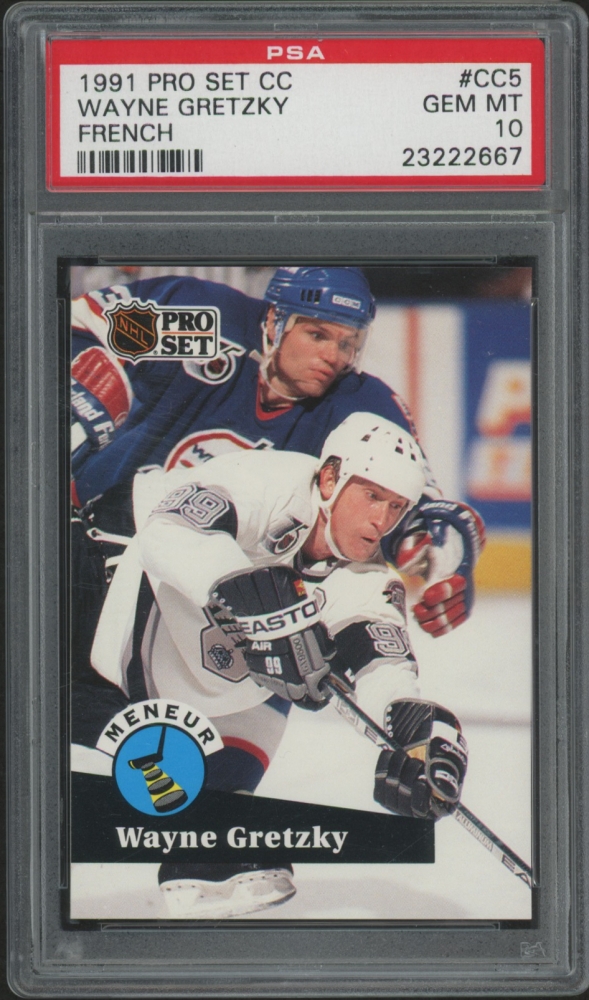 1991-92 Pro Set CC French #CC5 Wayne Gretzky (PSA 10) | Pristine Auction