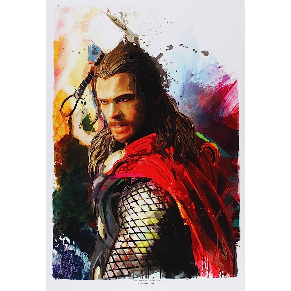 Jason Oakes - "Thor" Signed Avengers Collection 13" x 19" Lithograph ...