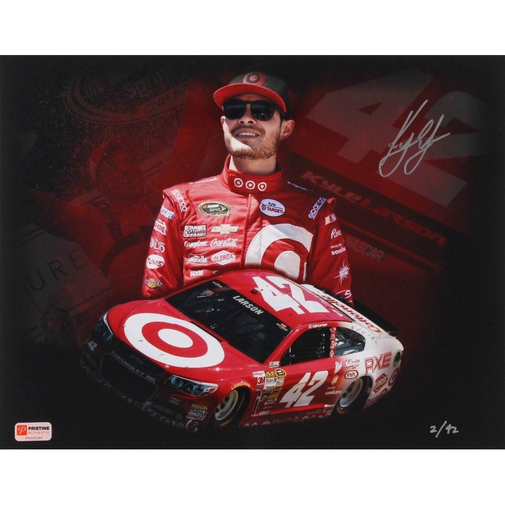 Kyle Larson Signed NASCAR Limited Edition 11x14 Photo #/42 (PA COA ...