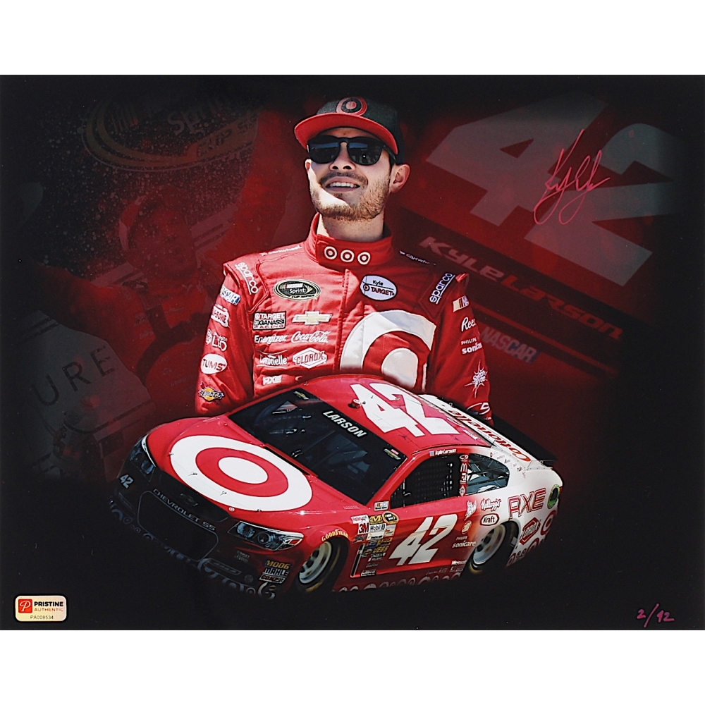 Kyle Larson Signed NASCAR Limited Edition 11x14 Photo #/42 (PA COA ...
