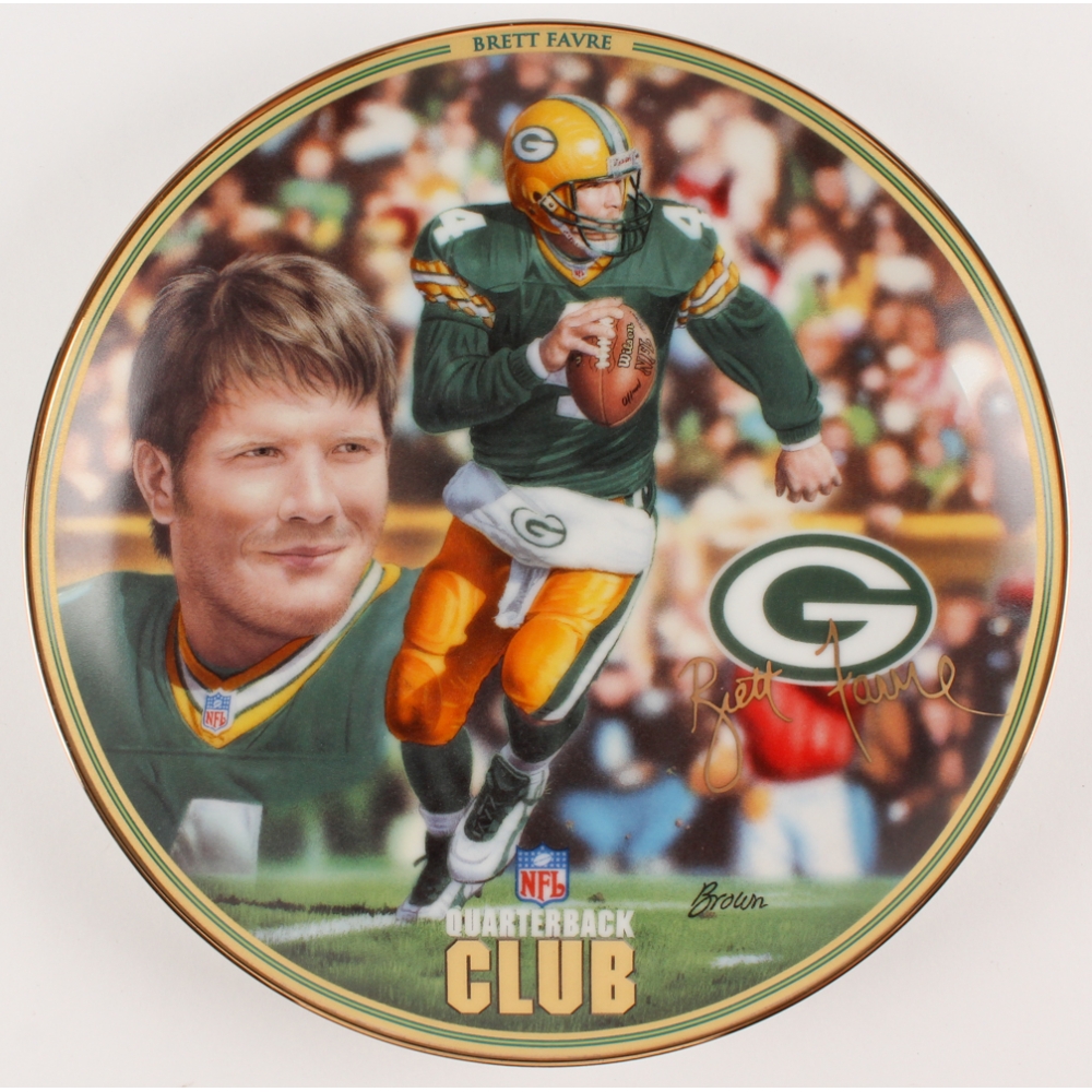 Brett Favre LE "NFL Quarterback" Bradford Exchange Porcelain Plate ...