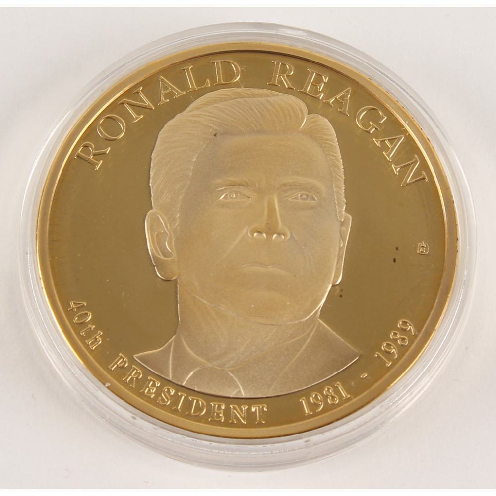 2009 American Mint Ronald Reagan 24K Gold Presidential Dollar Coin ...