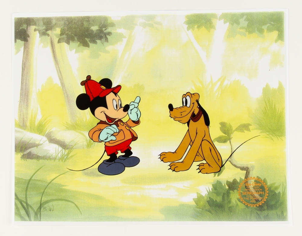 Mickey Mouse & Pluto Walt Disney "The Pointer Art" LE 11" x 14 ...