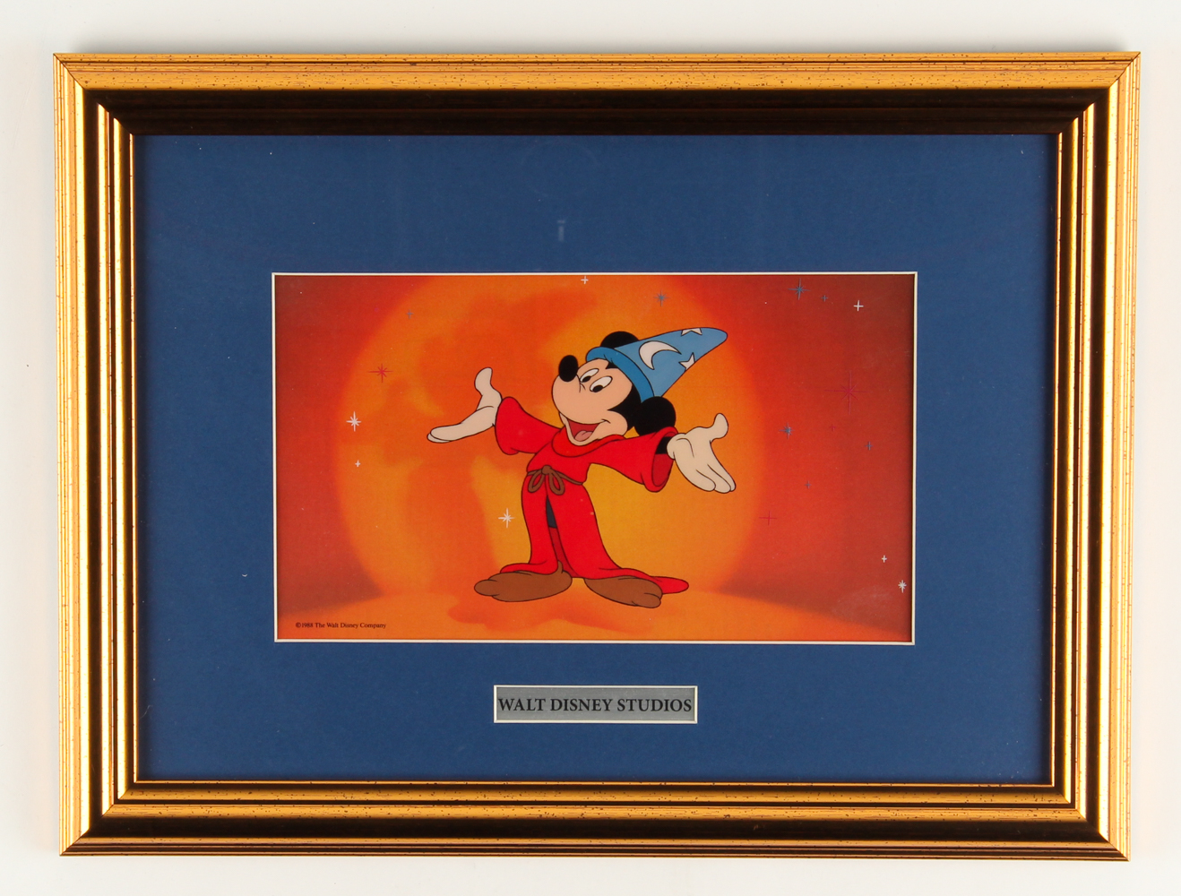 Mickey Mouse "Sorcerer" 12" x 16" Custom Framed Disney Animation ...