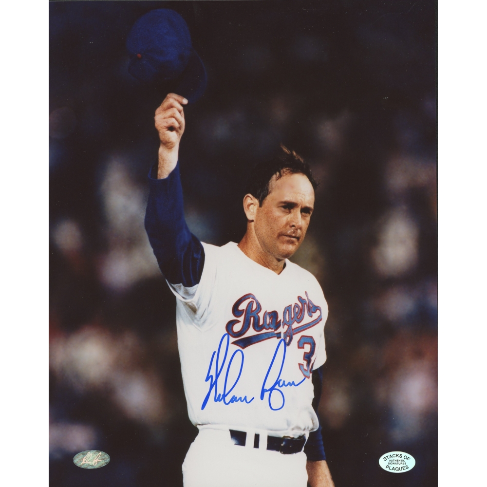 Nolan Ryan Signed Rangers "5000th Strikeout" 8x10 Photo (Ryan Hologram ...