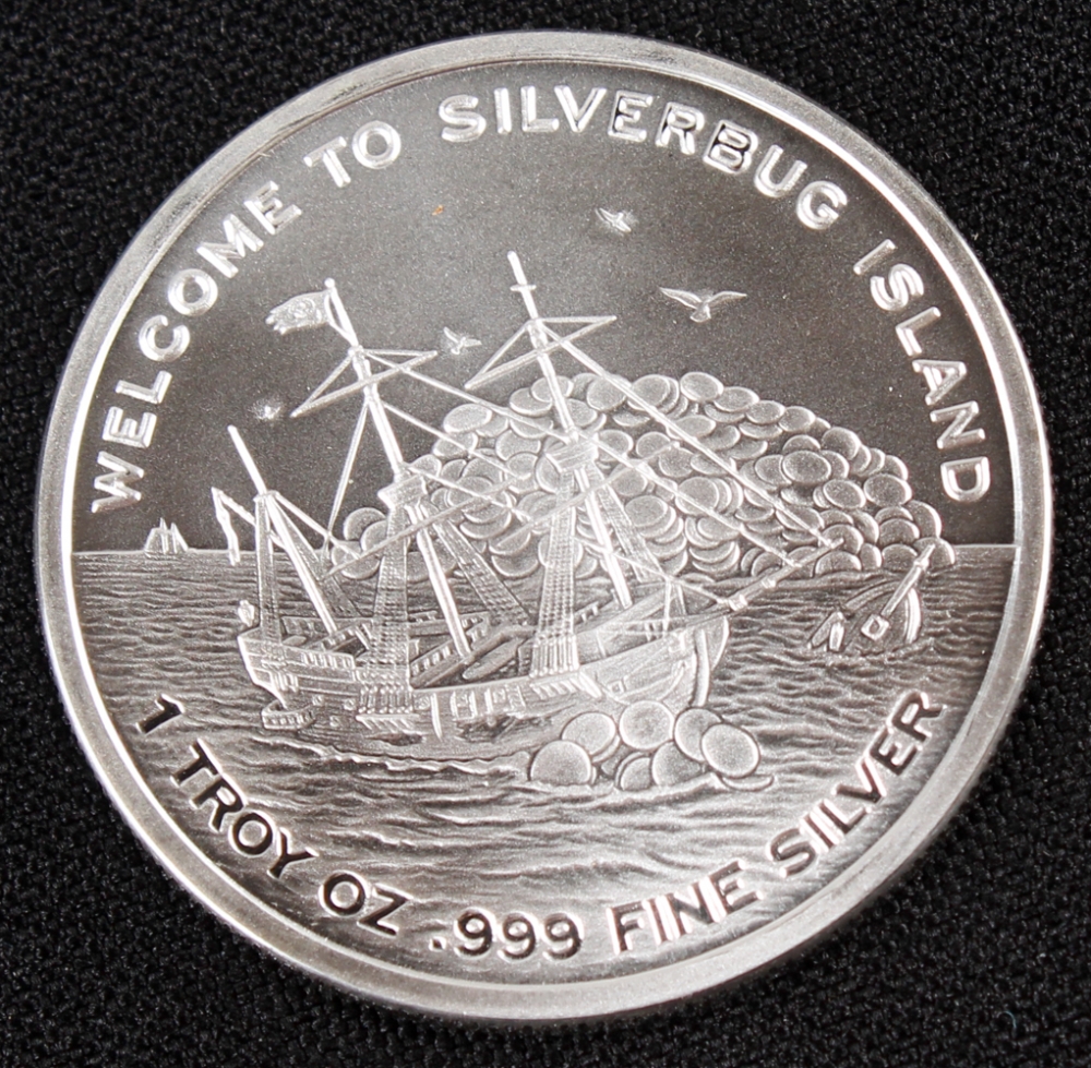 2016 1 Troy Oz .999 Fine Silver Silverbug Island Round | Pristine Auction