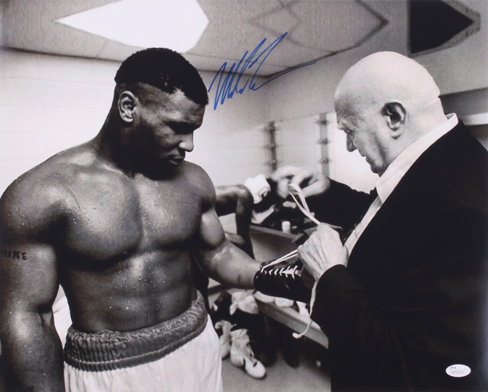Mike Tyson Signed 16x20 Photo With Cus Damato Jsa Coa Pristine Auction