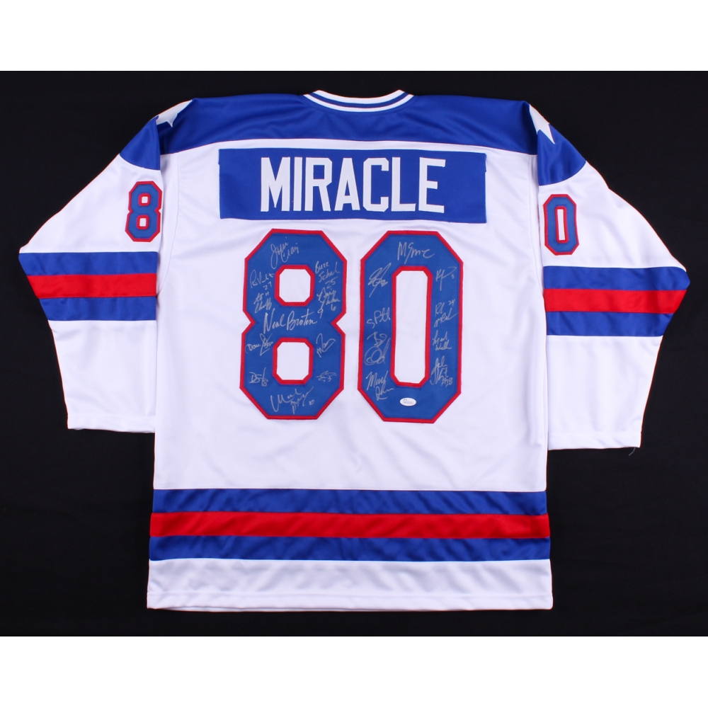 1980 USA Hockey Miracle On Ice USA Jersey Team-Signed by (20) with Mike ...