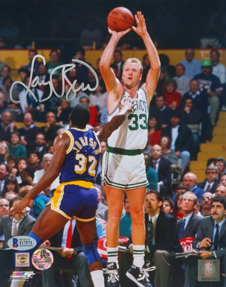 Larry Bird Signed Celtics 8x10 Photo (Beckett COA & Bird Hologram ...