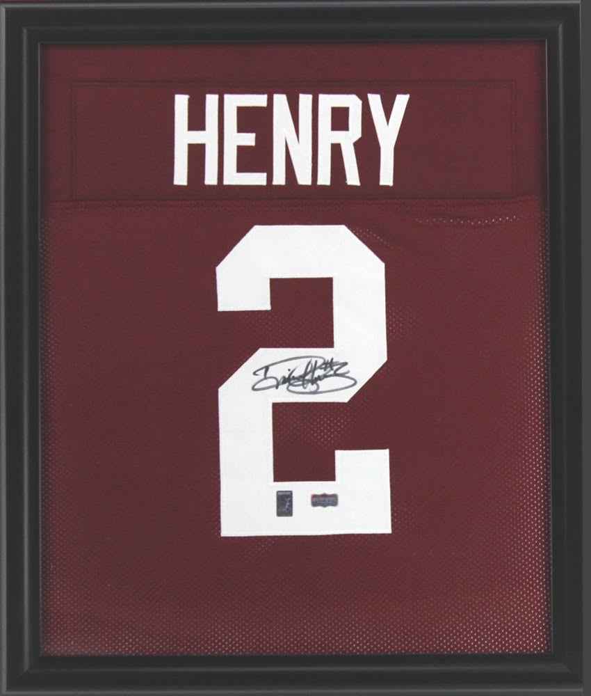 Derrick Henry Signed Alabama Crimson Tide 23" x 27" Custom Framed ...