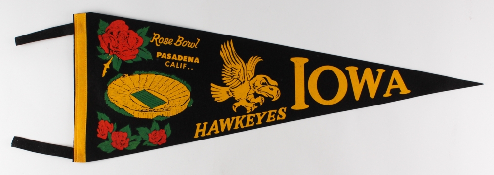 Iowa Hawkeyes Football Original Full-Size Vintage 29" 1957 Rose Bowl ...